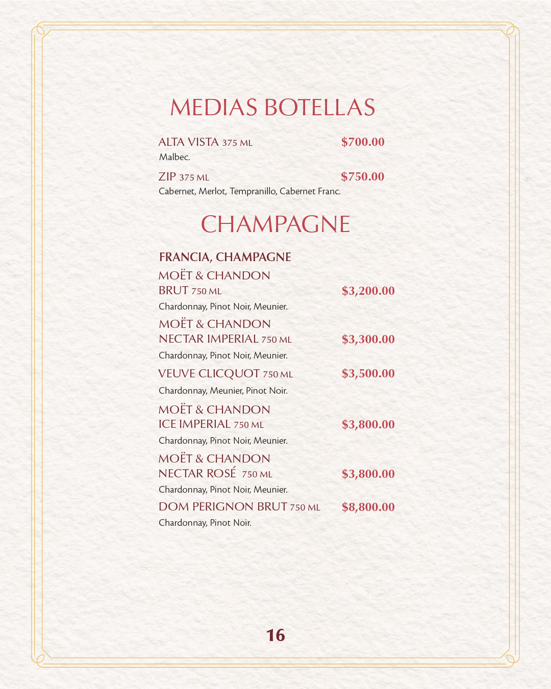 MENU BEBIDAS – Donatella